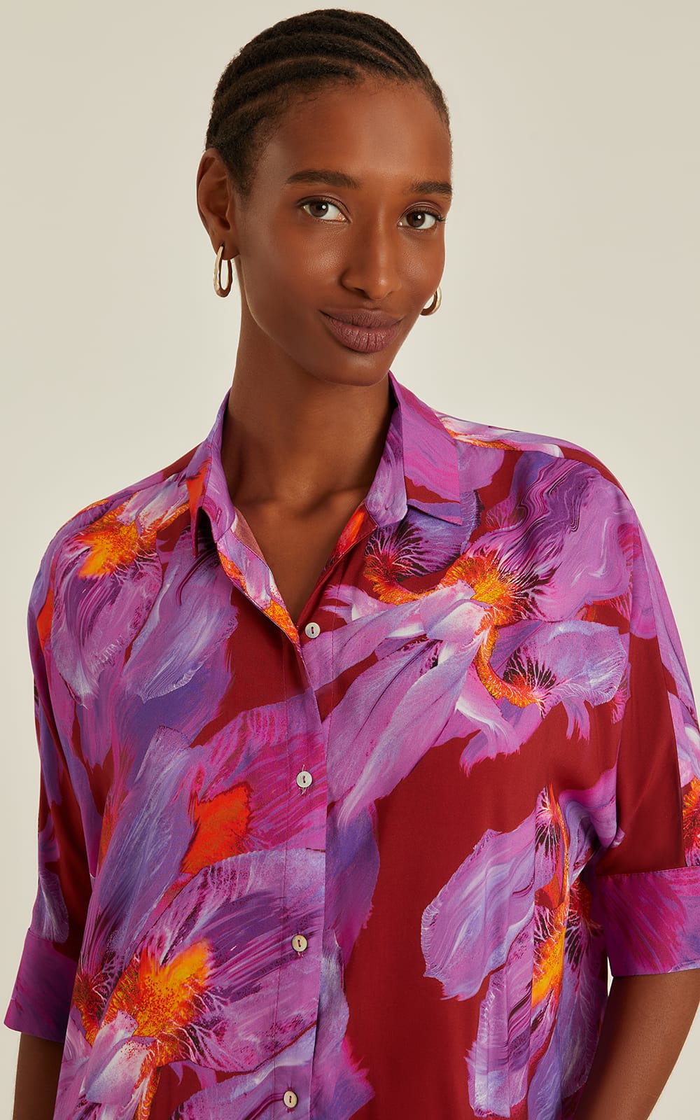 Camisa Ampla Orquídea - Lenny Niemeyer